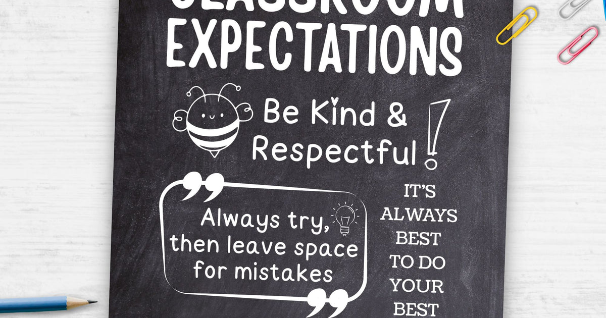 Free Classroom Expectations Sign | Simple Desert Designs