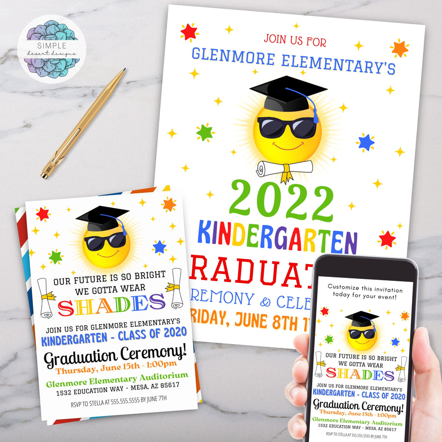 Future is Bright Graduation Invitation – Simple Desert Designs