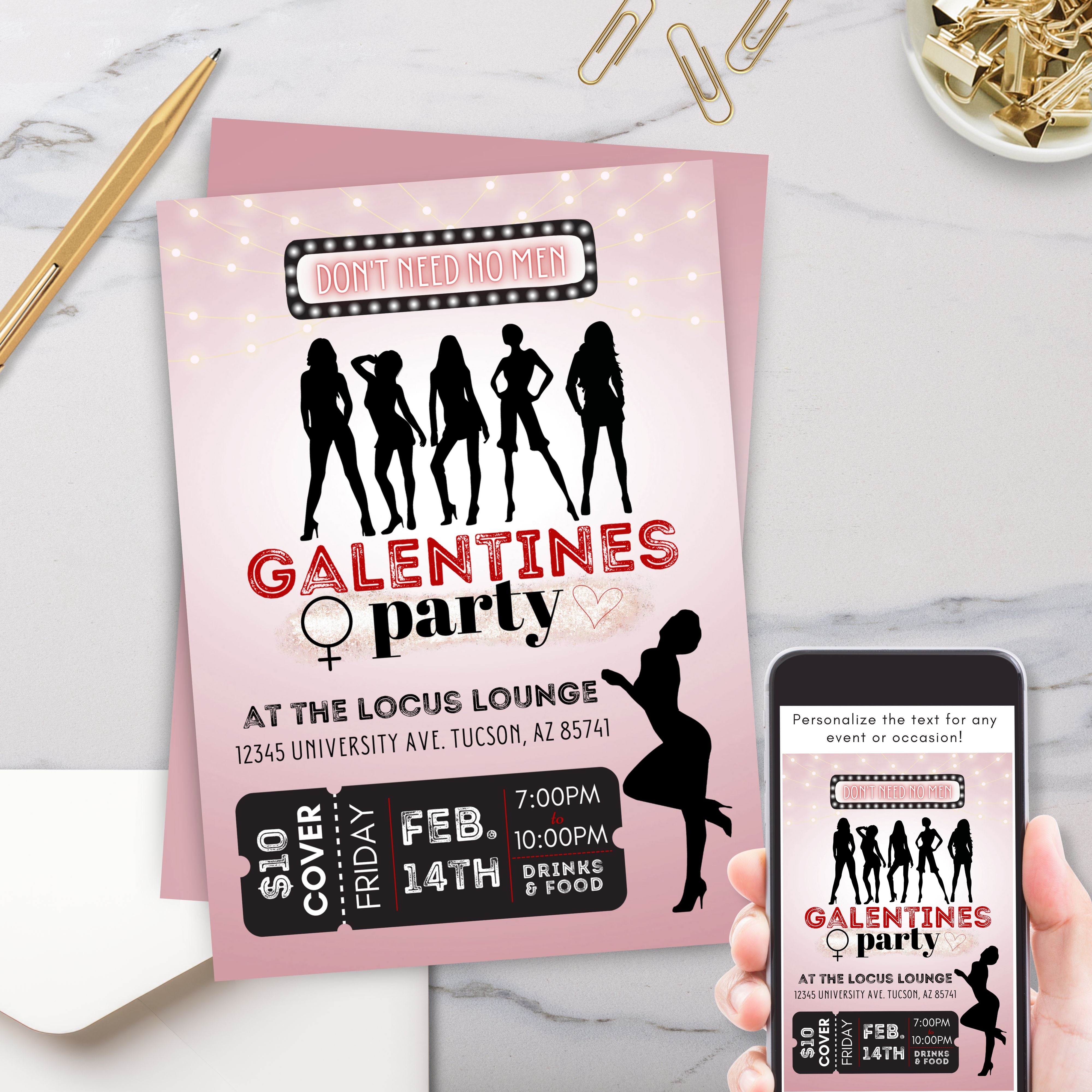 Girlfriend Lunch Party Invitation Manicures And Pizza Party Invitation