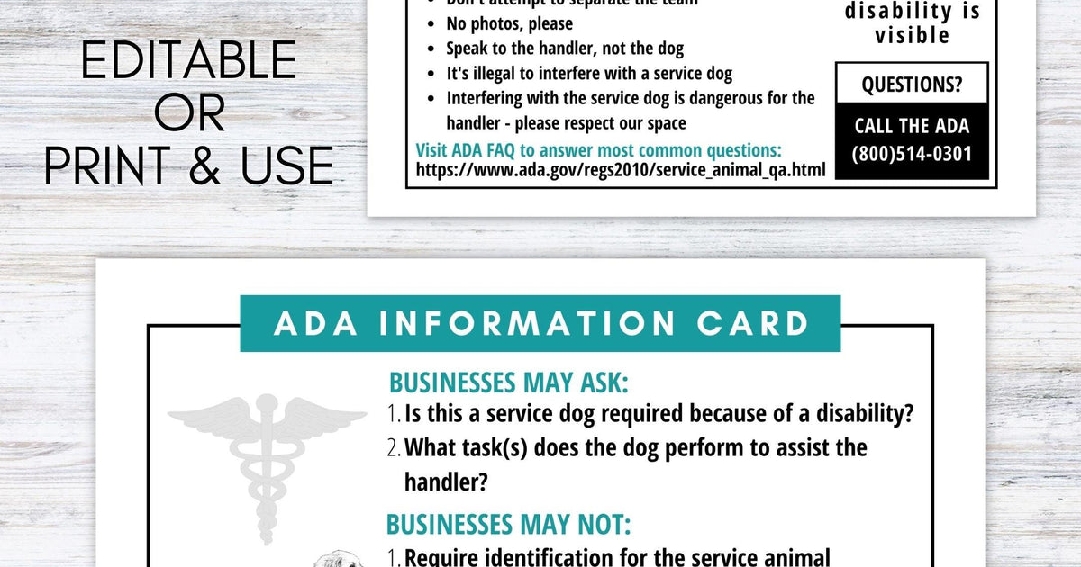 Great Pyrenees Service Dog Cards | Simple Desert Designs