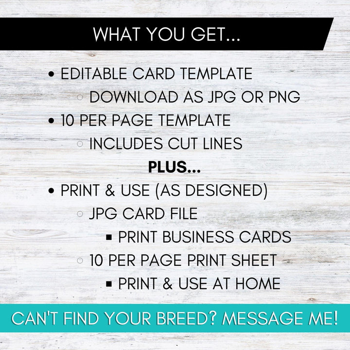 Great Pyrenees Service Dog Cards | Simple Desert Designs