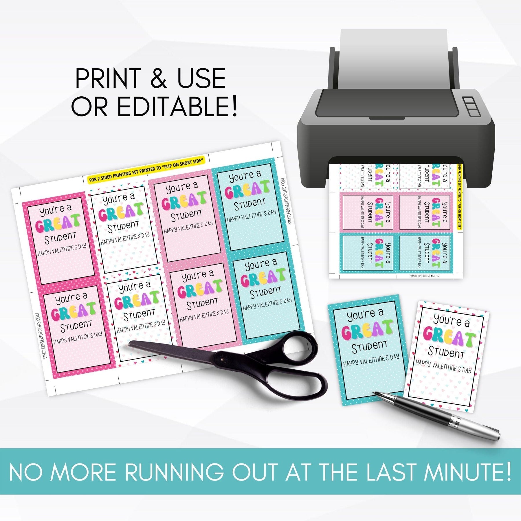 Great Student Teacher Valentine's Day Tag – Simple Desert Designs