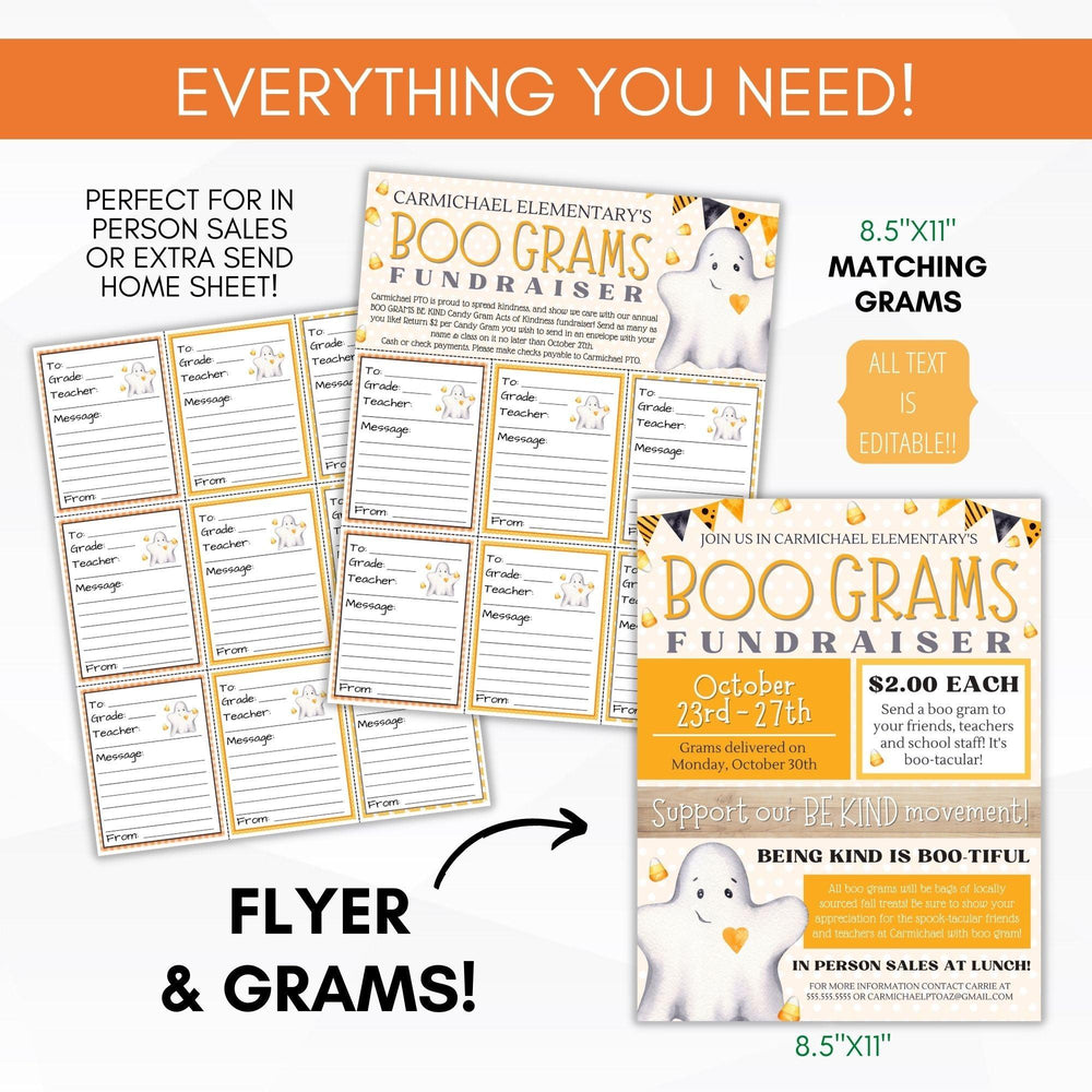 Halloween Candy Gram Flyer Set - Simple Desert Designs