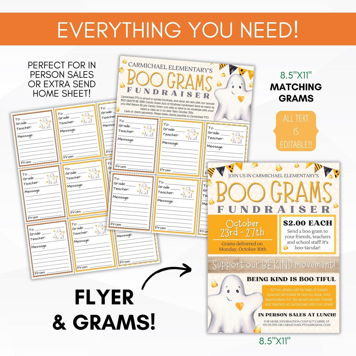 Halloween Candy Gram Flyer Set - Simple Desert Designs