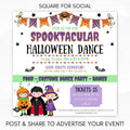 Halloween Dance Flyer Invite Ticket Bundle | Simple Desert Designs
