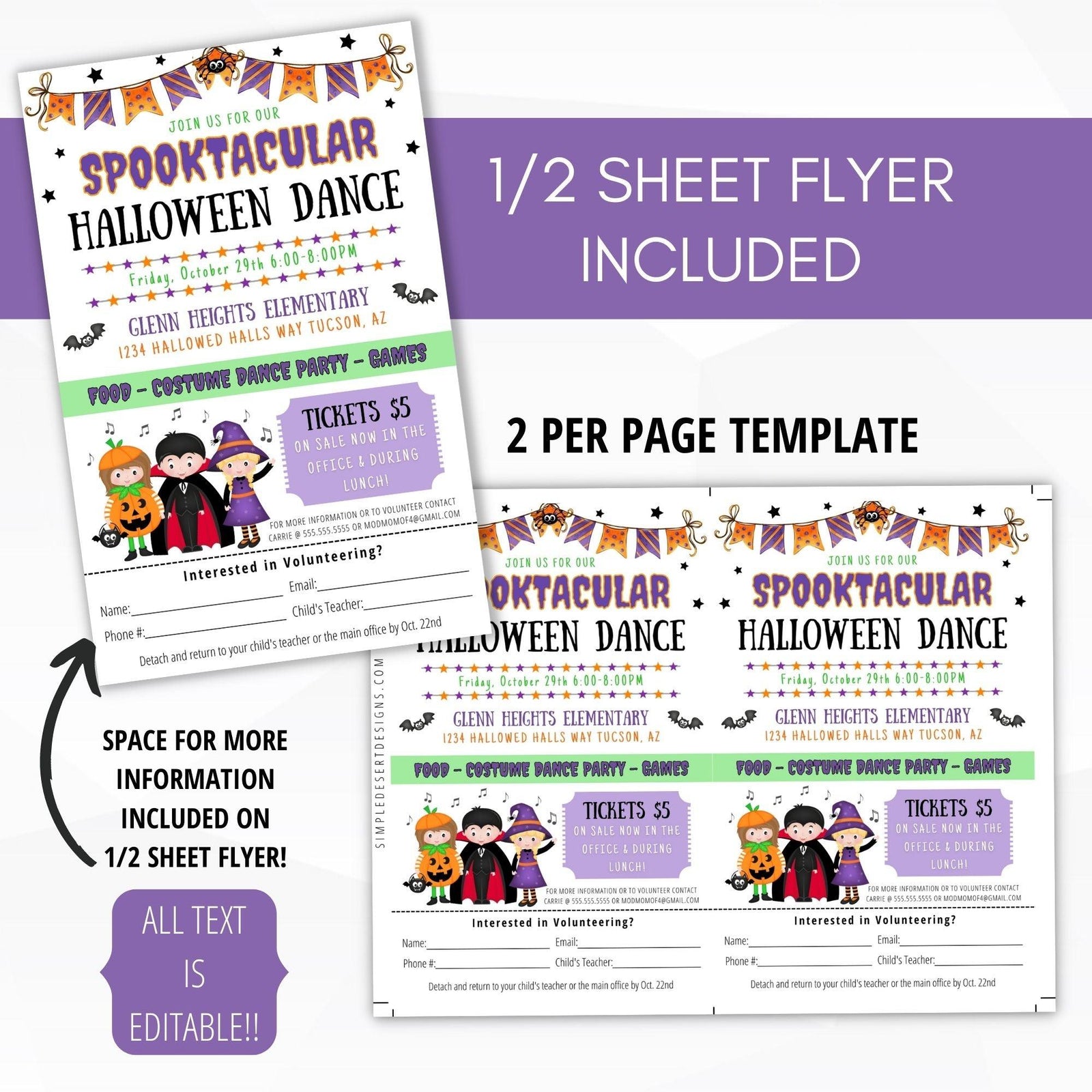Halloween Dance Flyer Template Bundle - Simple Desert Designs