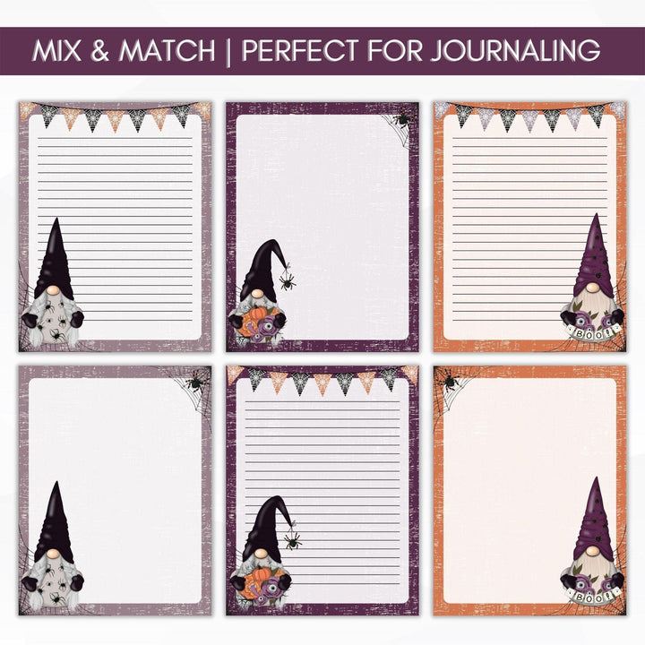 Halloween Gnomes Journal Paper Set – Simple Desert Designs