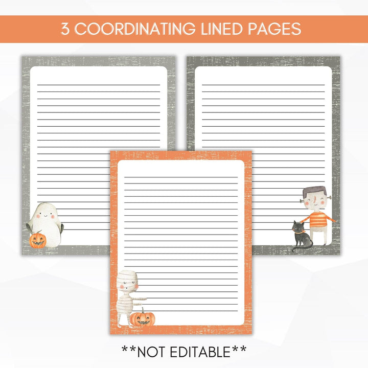 Halloween Journal Paper Stationery Set – Simple Desert Designs