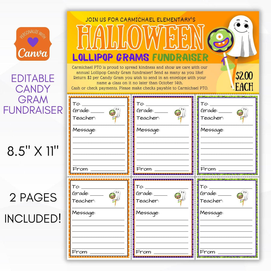 Halloween Lollipop Candy Grams – Simple Desert Designs