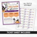 Halloween Raffle Tickets Flyer Combo | Simple Desert Designs