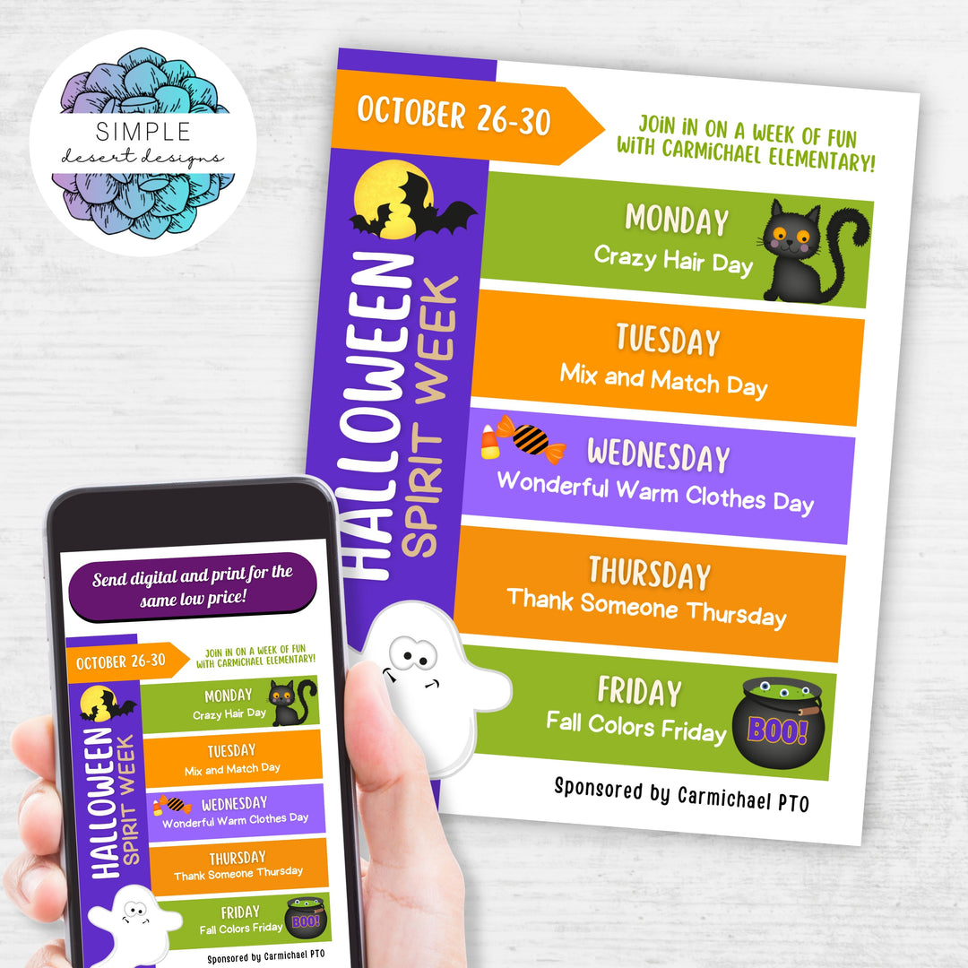 School Spirit Week – Simple Desert Designs
