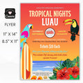 Hawaiian Luau Event Flyer Set | Simple Desert Designs