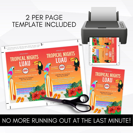 Hawaiian Luau Party Invite – Simple Desert Designs
