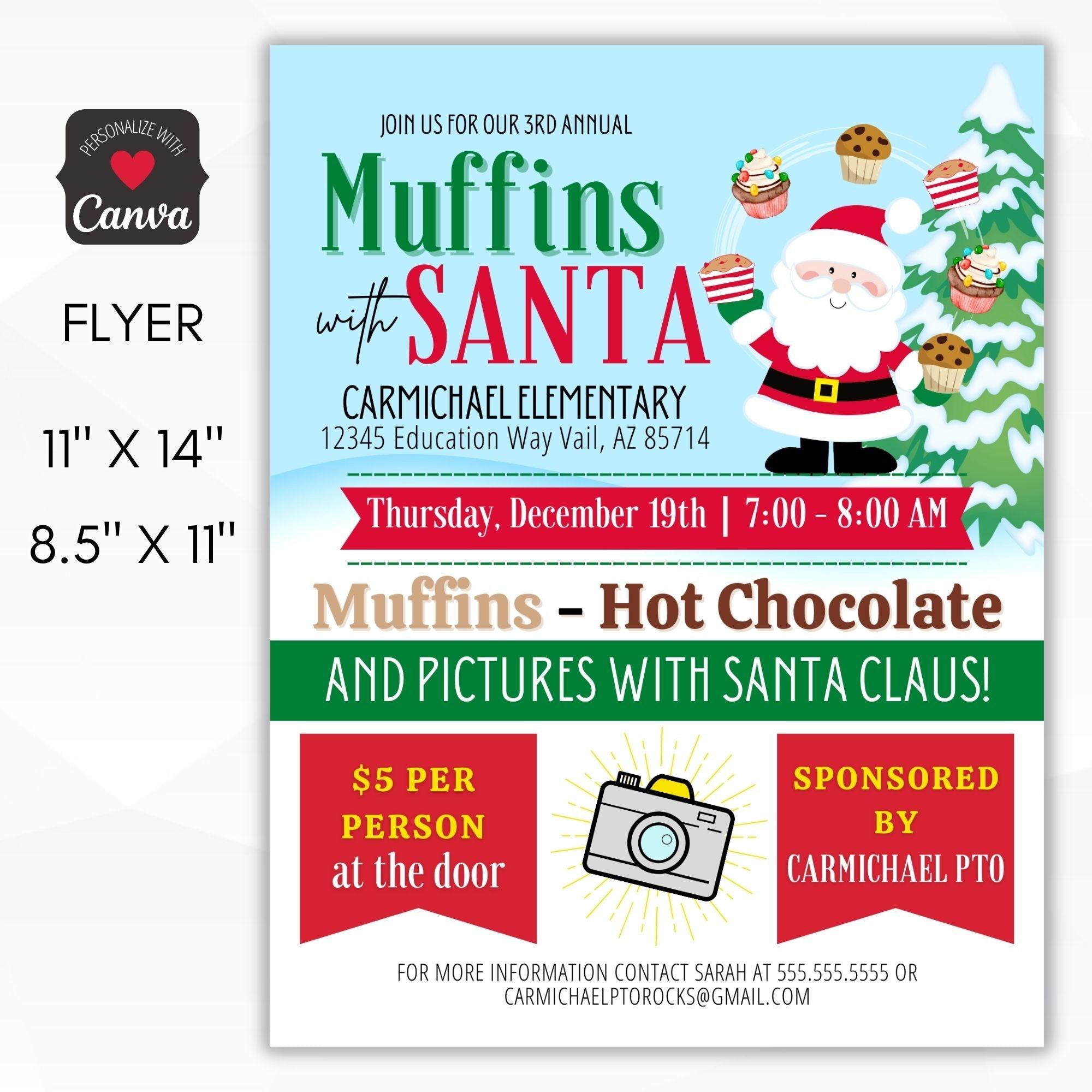 Holiday Muffin Fundraiser Flyer Set – Simple Desert Designs