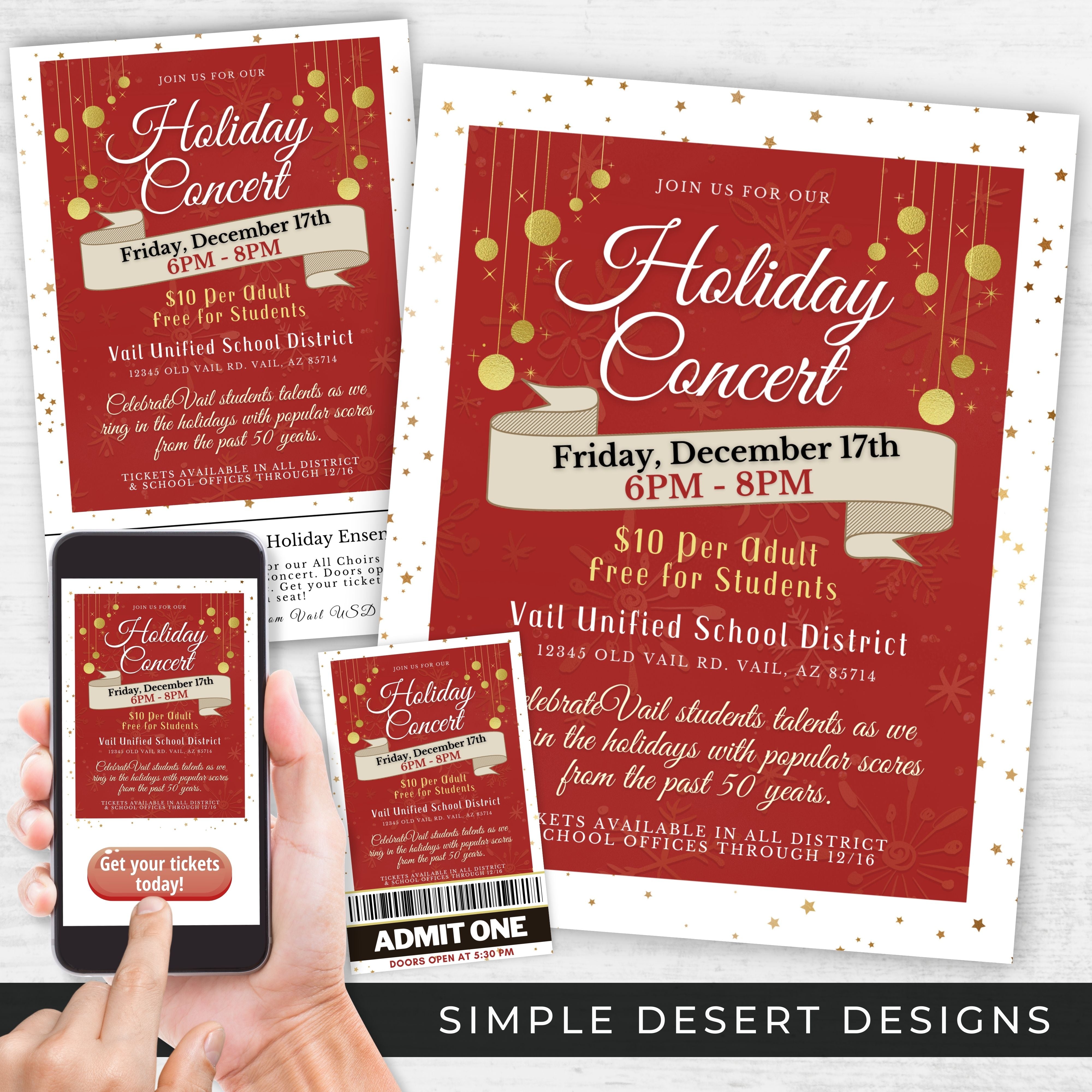 Holiday Concert Flyer Family Christmas Concerts Sun Dec 15th 2 Shows