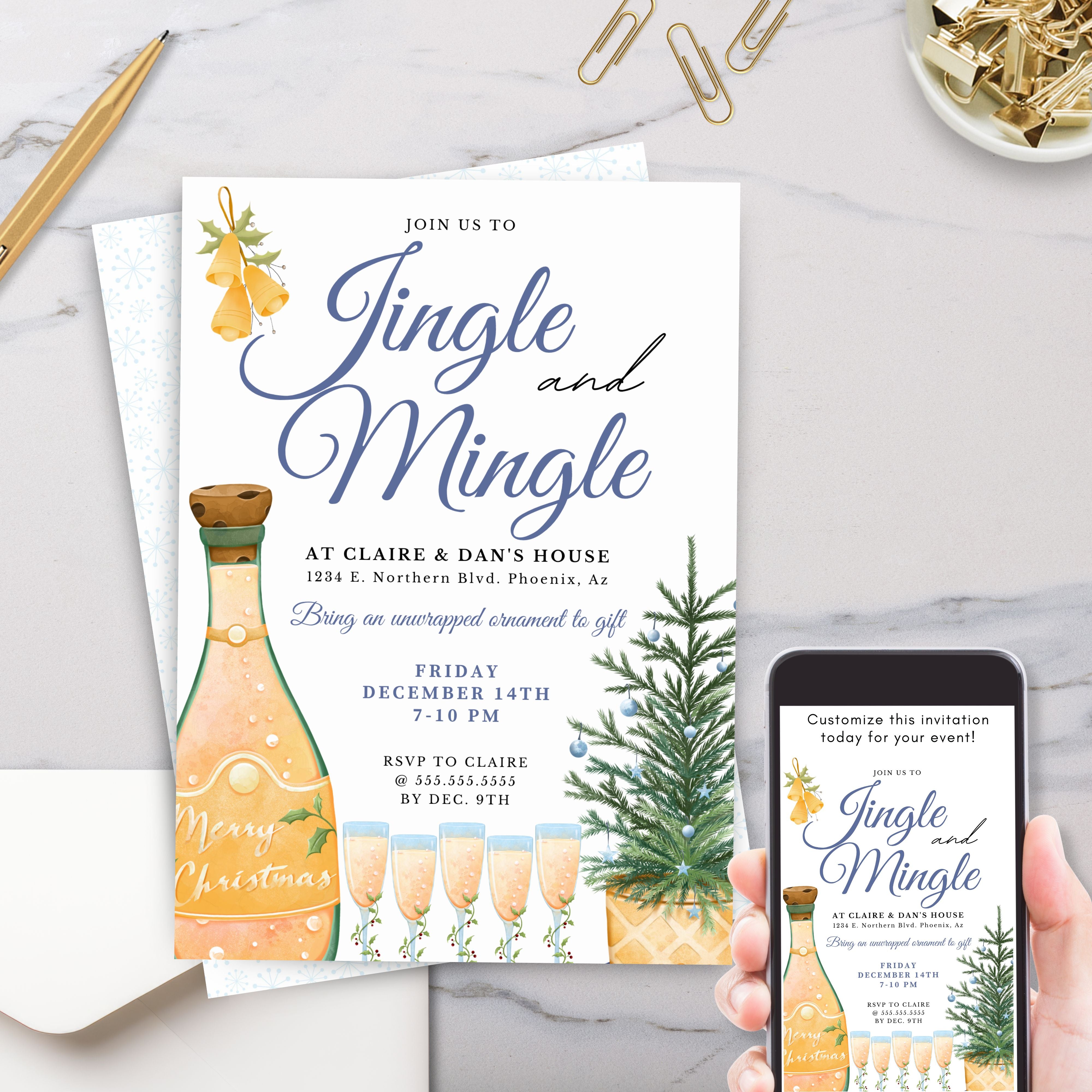 Holiday Jingle and Mingle Party Invite – Simple Desert Designs