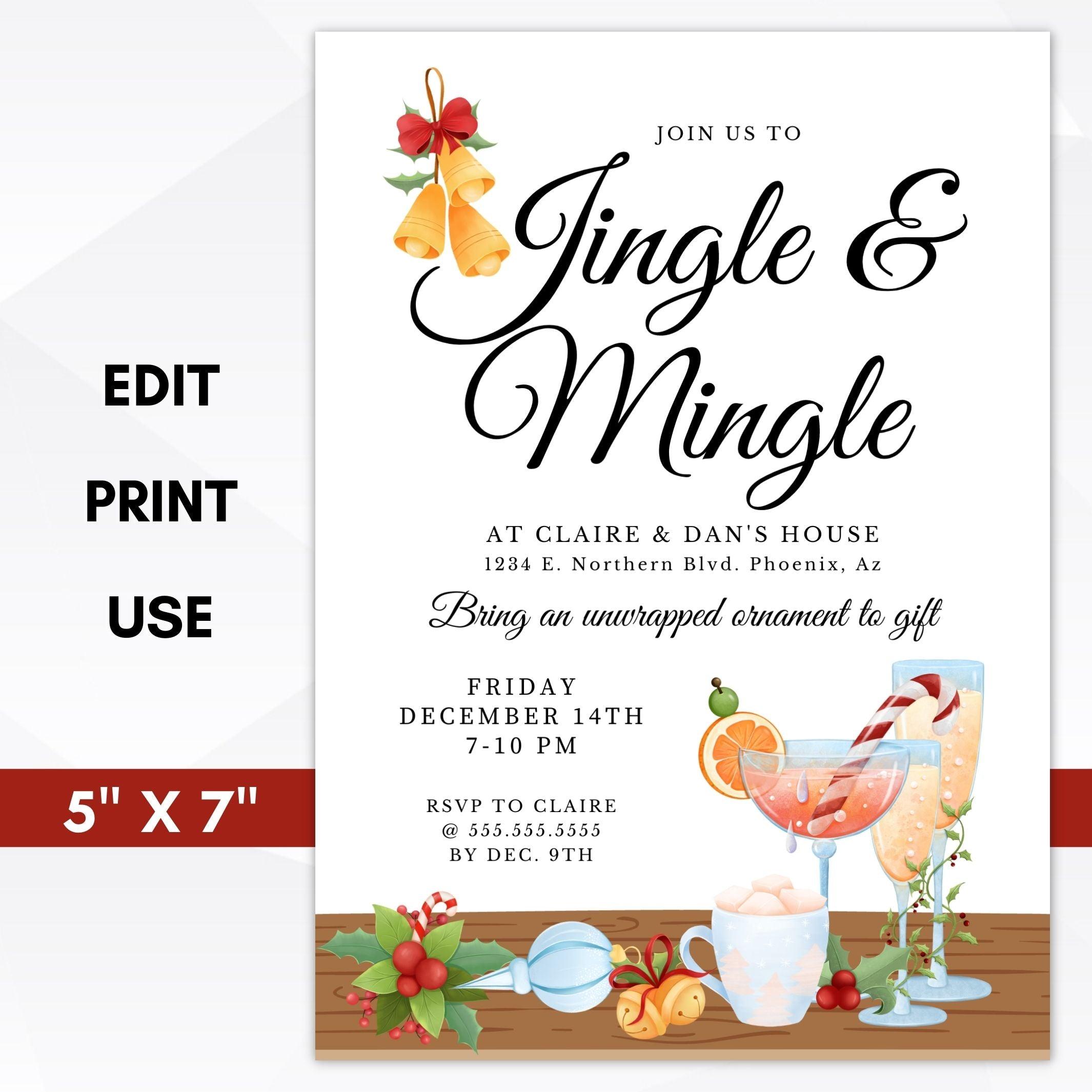 Jingle and Mingle Invitation – Simple Desert Designs