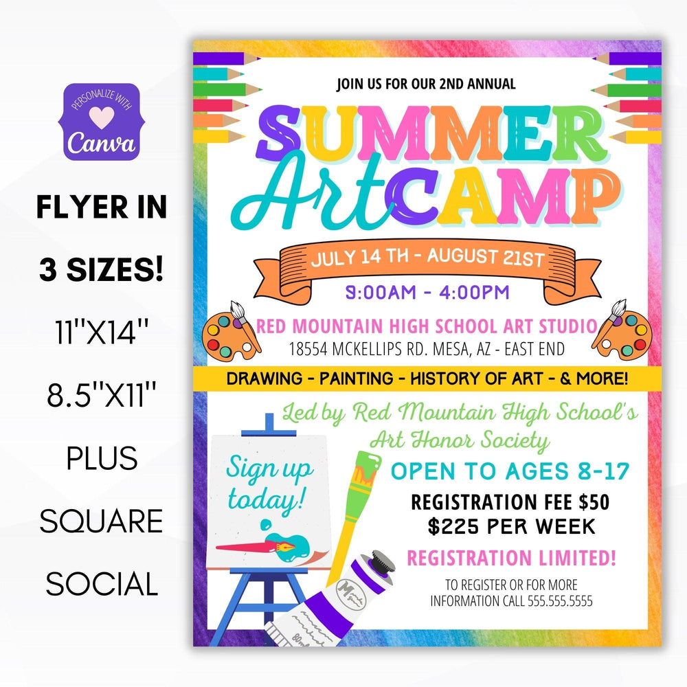 Cheerleading Camp Flyer Marketing Set | Simple Desert Designs