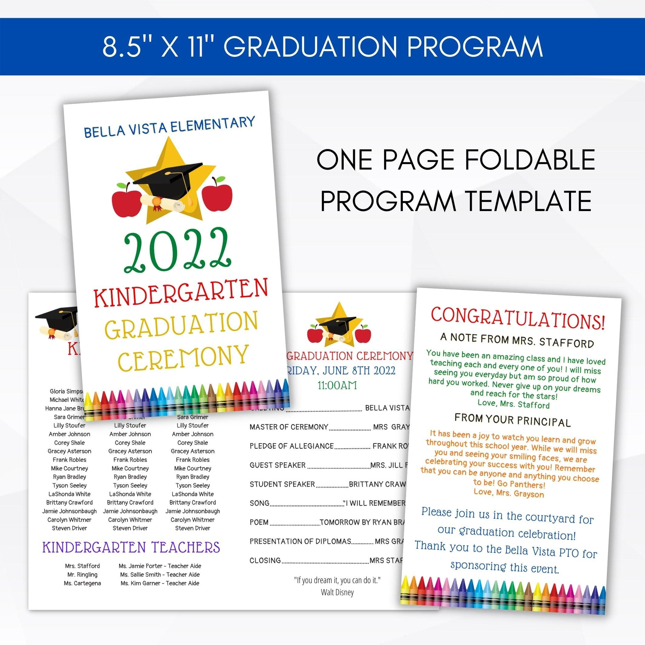 Elementary Graduation Program Template