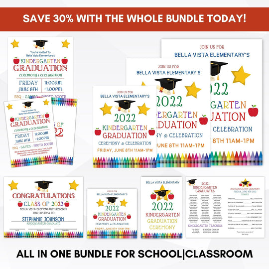 Kindergarten Graduation Ceremony Bundle – Simple Desert Designs