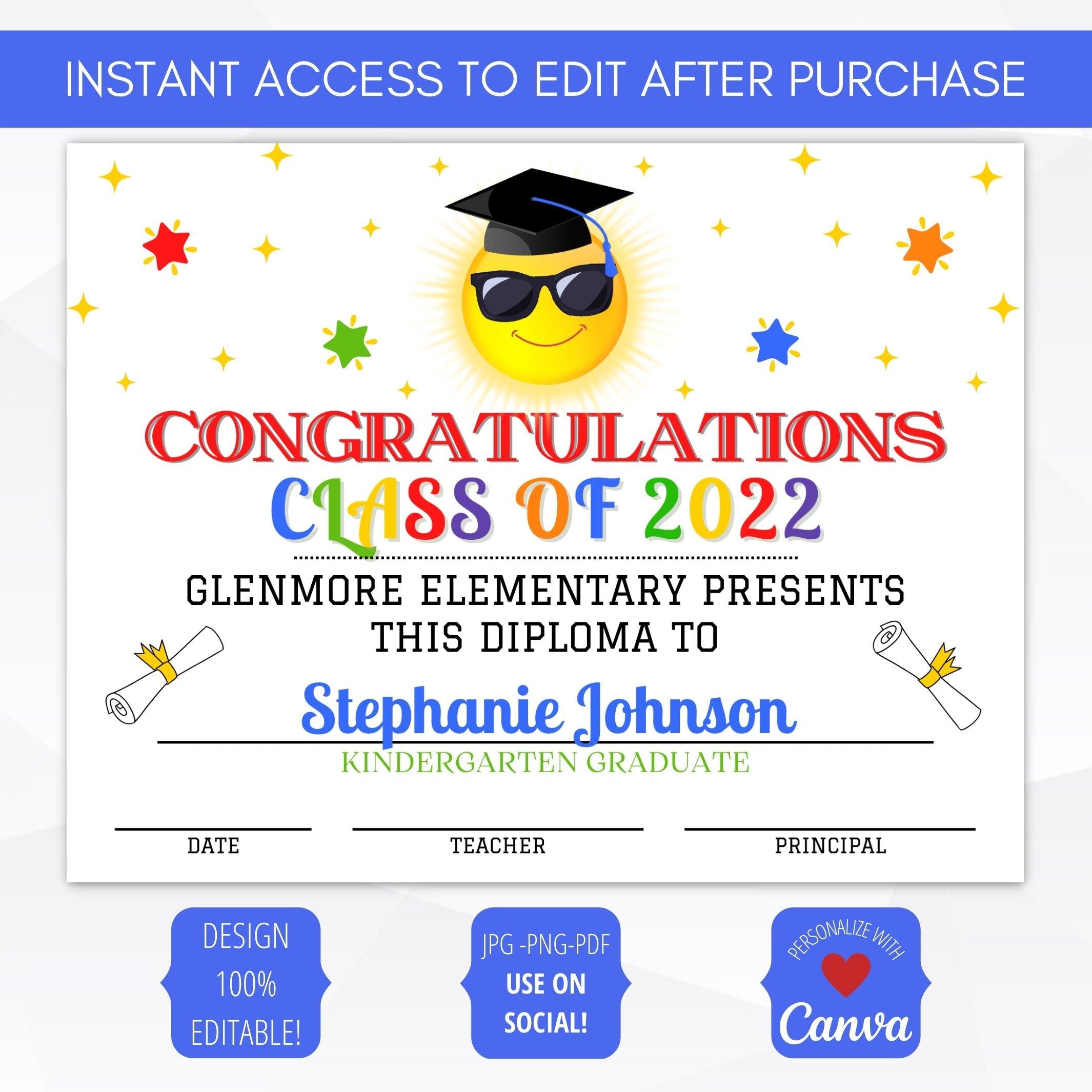 Preschool Graduation Certificate Template Free