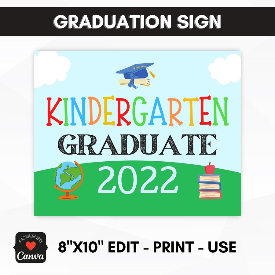 Kindergarten Graduation Sign Printable | Simple Desert Designs
