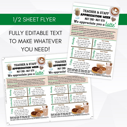 Coffee Teacher Appreciation Week Bundle – Simple Desert Designs