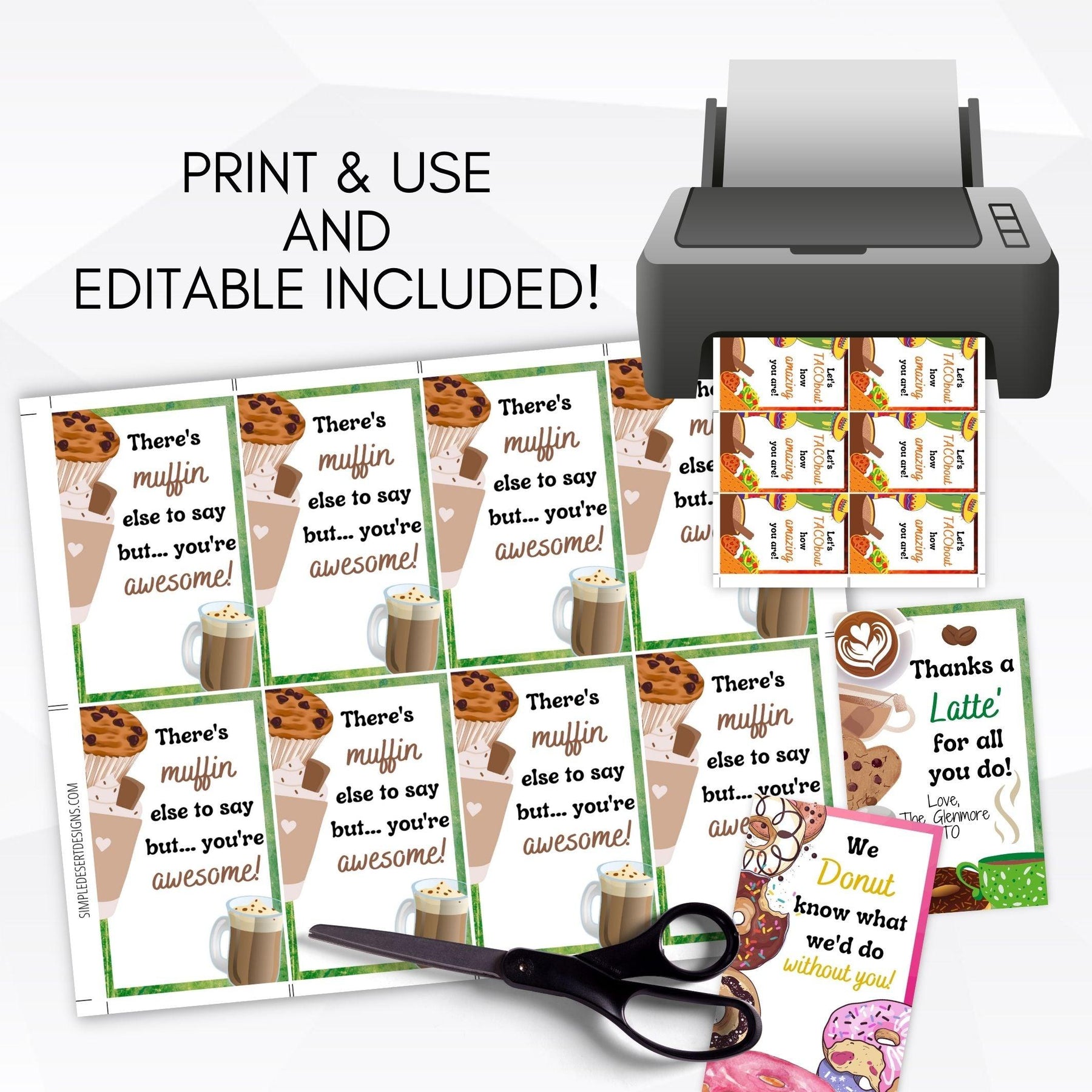 Coffee Teacher Appreciation Week Tags – Simple Desert Designs