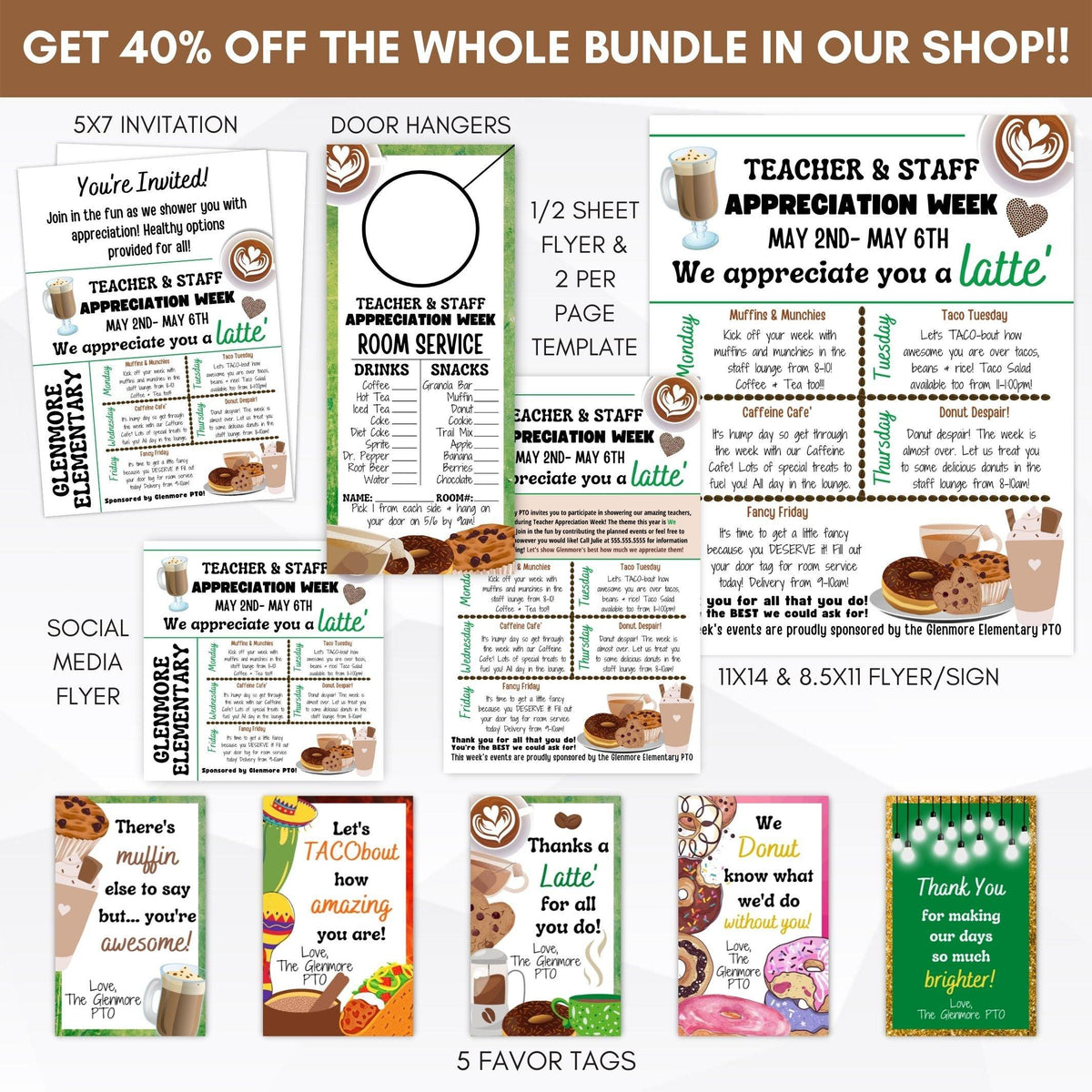 Coffee Favor Tags for Teacher Appreciation - Simple Desert Designs