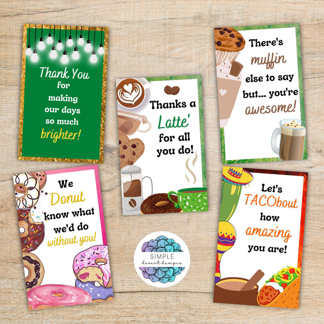 Latte Coffee Teacher Appreciation Week Favor Tags | Simple Desert Designs