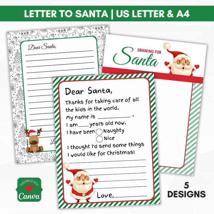 Letter to Santa Journal Paper Stationery – Simple Desert Designs