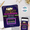 Light Up the Night Glow Dance Invitation | Simple Desert Designs