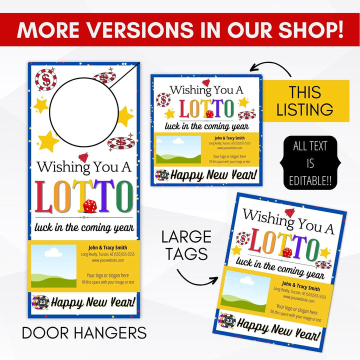 Lotto New Year Gift Tags Editable Square – Simple Desert Designs