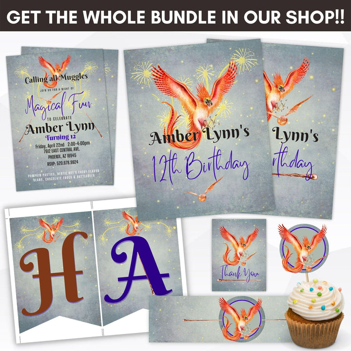 Phoenix Magical Fun Birthday Invitation – Simple Desert Designs