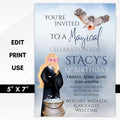 Loony Wizard Girl Birthday Invitation | Simple Desert Designs