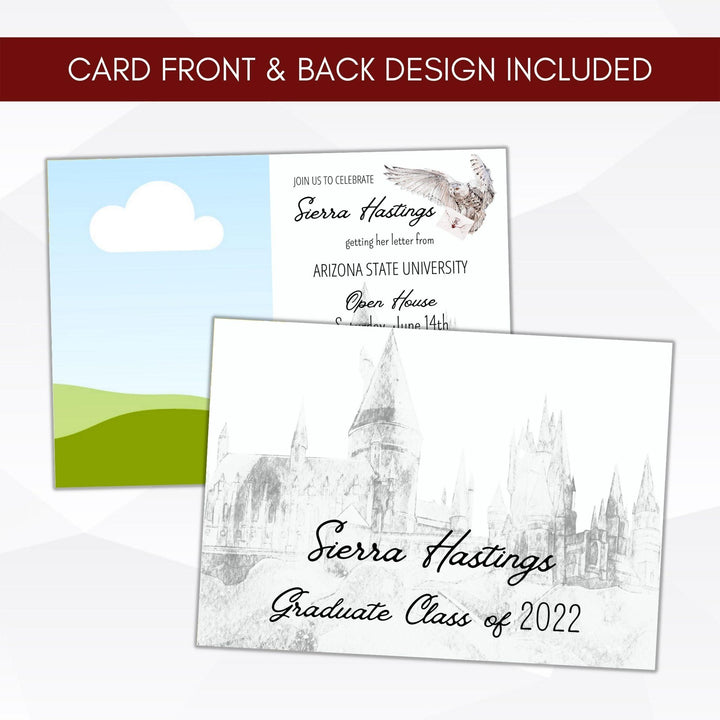 Magical Wizard Graduation Announcement Invitation | Simple Desert Designs