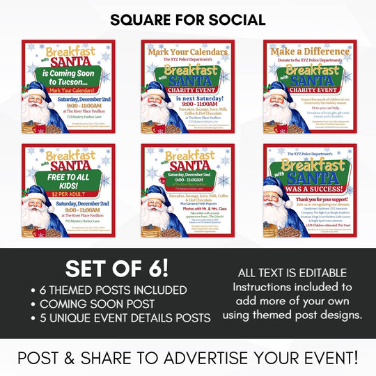Police Department Blue Santa Event Flyers – Simple Desert Designs