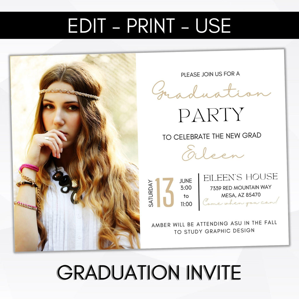 University Graduation Party Invitations