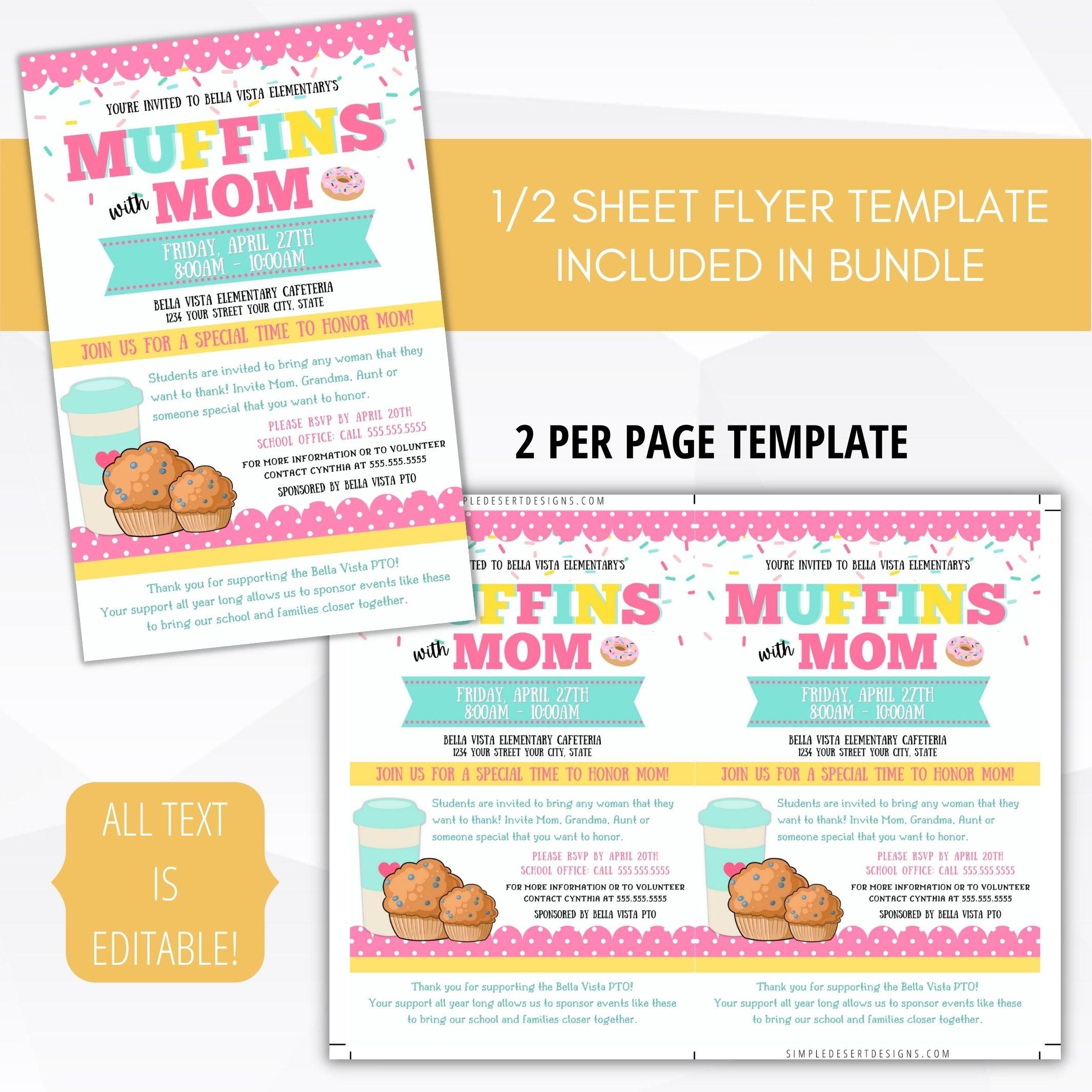 Muffins With Mom Invitation