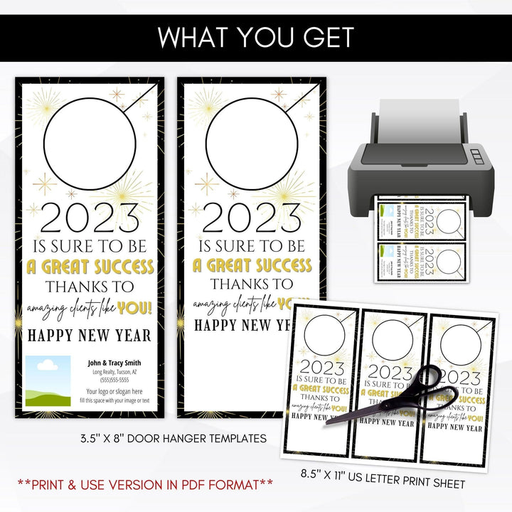 New Year Pop By Door Hanger SET – Simple Desert Designs