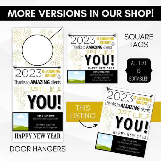 New Years Pop By Tag Editable | Simple Desert Designs