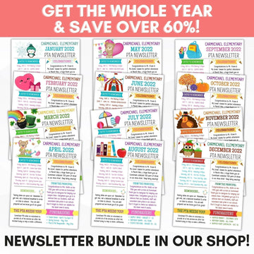 November PTO PTA Newsletter Flyer Handout | Simple Desert Designs