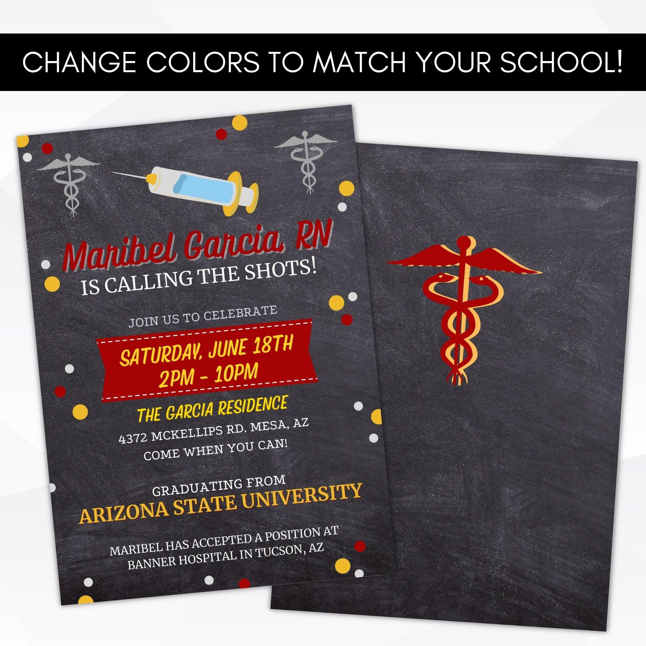 Nursing School Graduation Invitation Template Nursing School