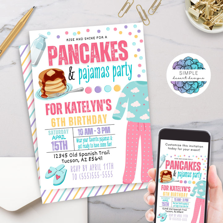 Pastries with Parents Invitation Event Flyer Set | Simple Desert Designs
