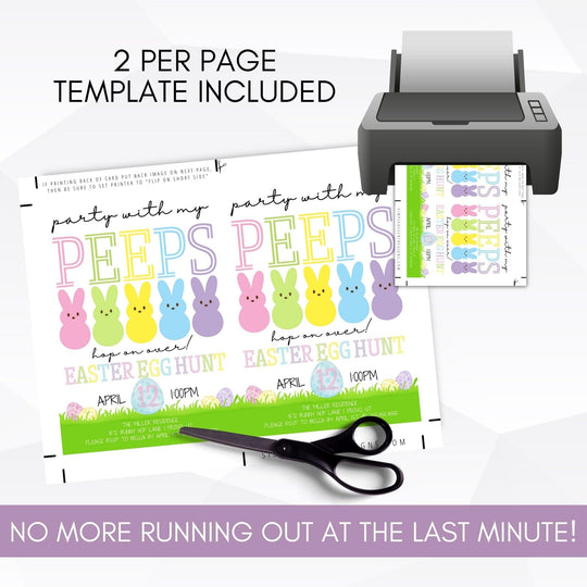 Party With My Peeps Easter Invitation – Simple Desert Designs