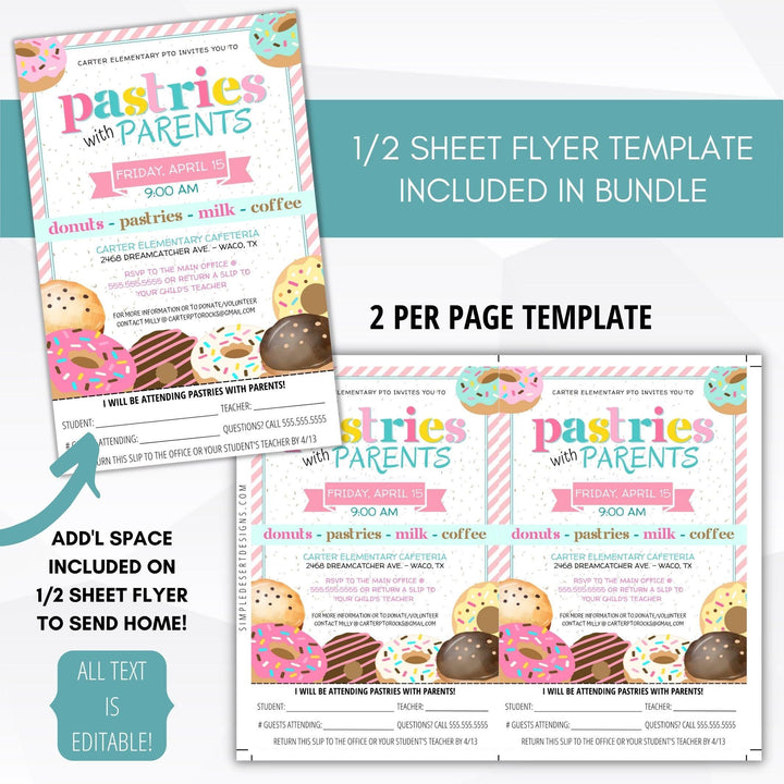 Pastries with Parents Invitation Event – Simple Desert Designs