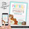 Cute Pastries with Parents Invitation Event Flyers | Simple Desert Designs