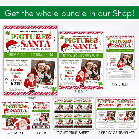 Pictures with Santa Flyer Poster Set | Simple Desert Designs