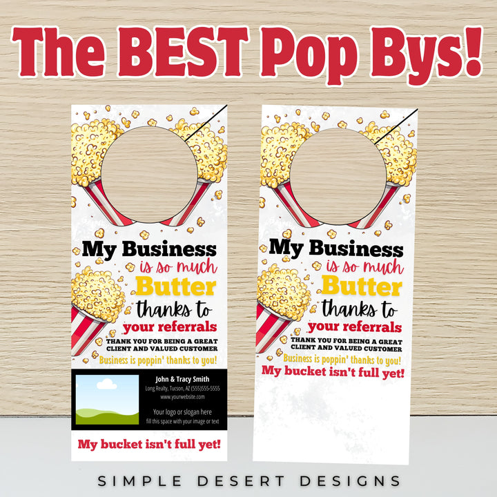 Popcorn Referral Pop By Door Hanger Set – Simple Desert Designs