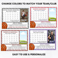 Premium Basketball Pick a Date to Donate Cash Calendar Fundraiser ...